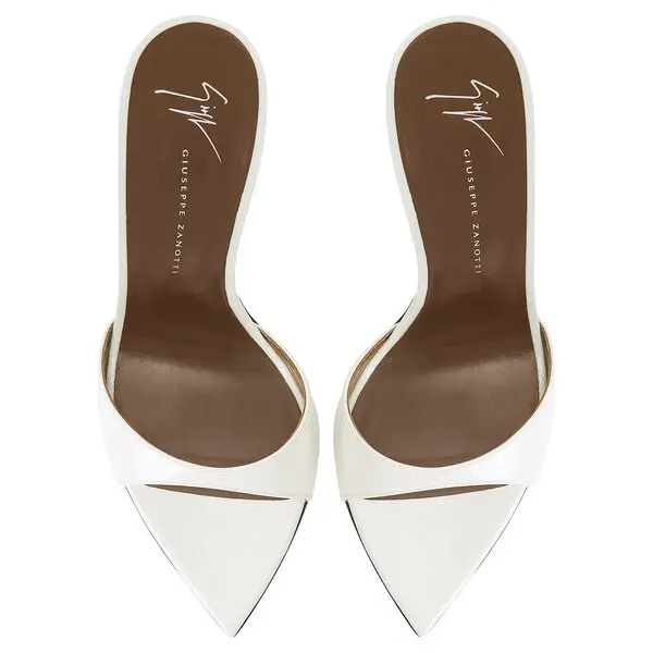 GIUSEPPE ZANOTTI Intriigo 90 Patent Leather Sandals - White