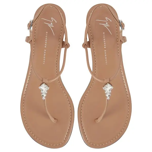 GIUSEPPE ZANOTTI Anyelle Thong Sandals - Beige