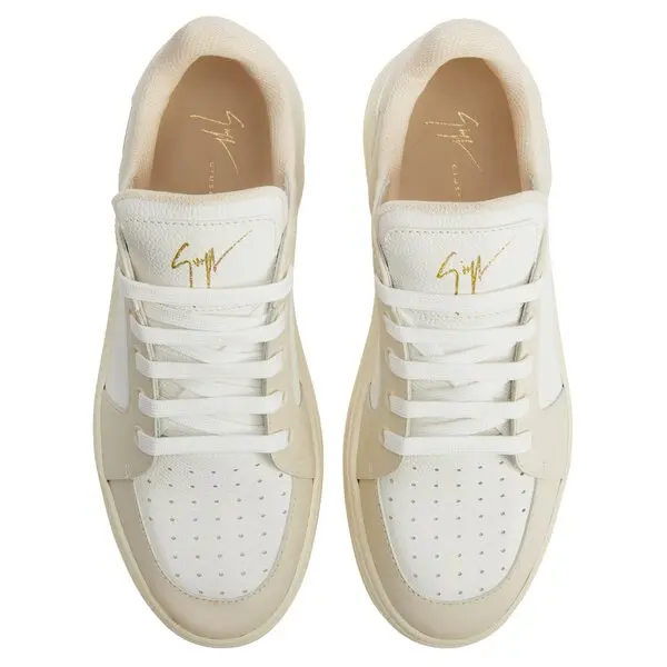 GIUSEPPE ZANOTTI Leather And Patent Leather Low-top Sneakers