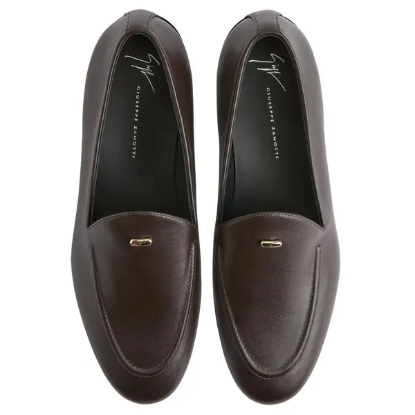 Giuseppe Zanotti Lavender Pebbled Leather Slip-On Loafers size 41 1/2 Giuseppe Zanotti Leather Loafers In Purple - 88% Off  main image 2