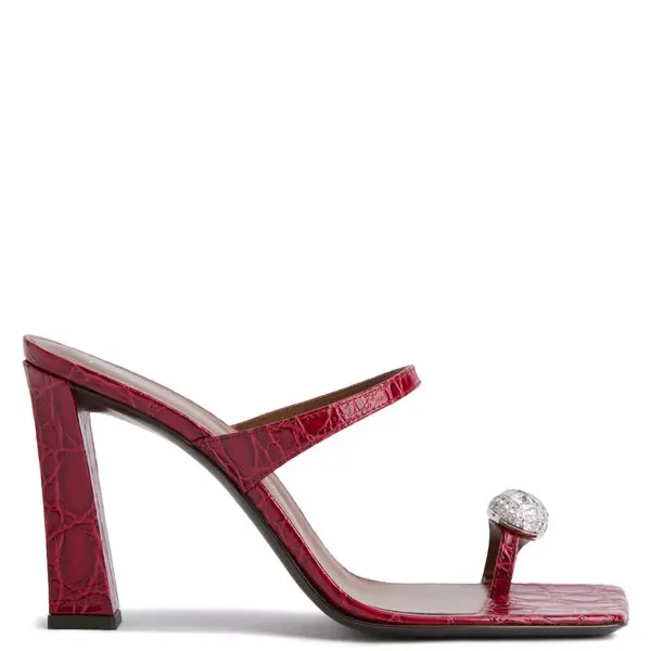 GIUSEPPE ZANOTTI Icon Ring 90 Thong Sandals - Red