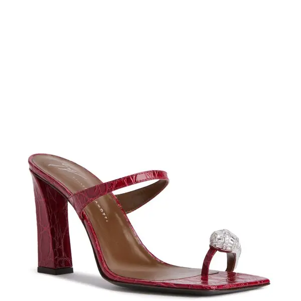 GIUSEPPE ZANOTTI Icon Ring 90 Thong Sandals - Red
