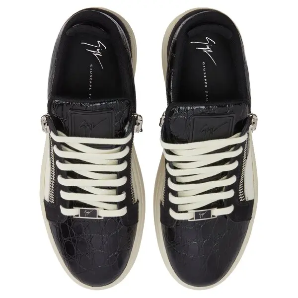 GIUSEPPE ZANOTTI Low-top Leather Sneakers - Black