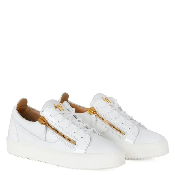 GIUSEPPE ZANOTTI Leather Low-top Sneakers - White