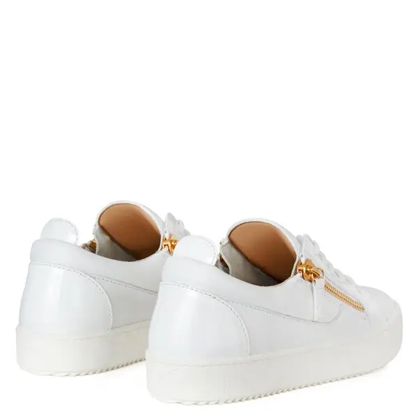 GIUSEPPE ZANOTTI Leather Low-top Sneakers - White
