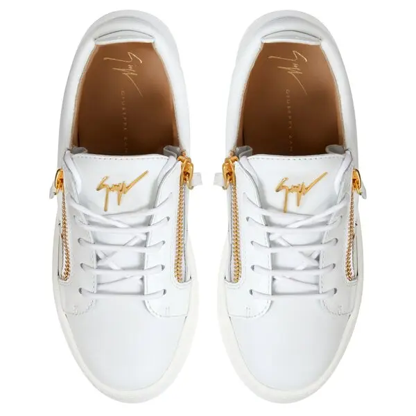 GIUSEPPE ZANOTTI Leather Low-top Sneakers - White