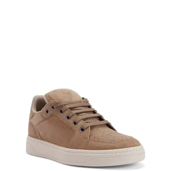 GIUSEPPE ZANOTTI Low-top Suede Sneakers - Beige