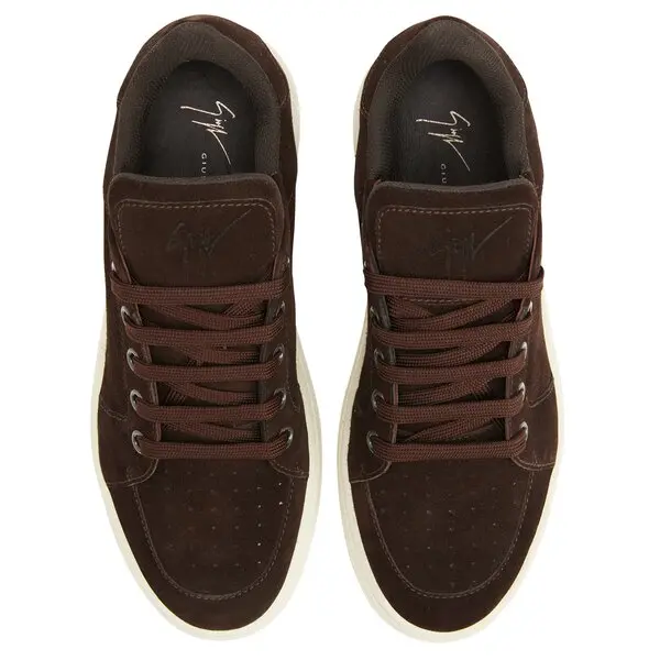 GIUSEPPE ZANOTTI Low-top Suede Sneakers - Brown