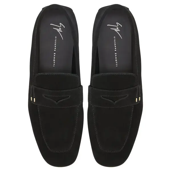 GIUSEPPE ZANOTTI Cristophe Suede Moccasins - Black