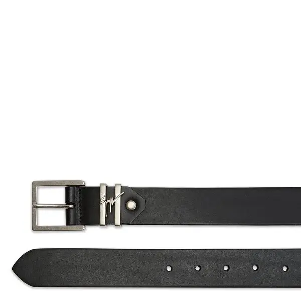 GIUSEPPE ZANOTTI Teodore Leather Belt - Black