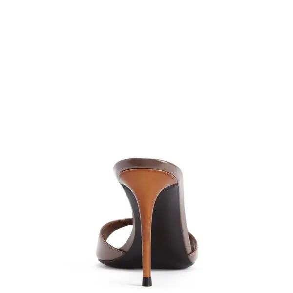 GIUSEPPE ZANOTTI Intriigo 90 Leather Mule Sandals - Brown