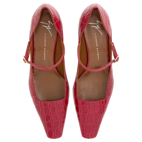 GIUSEPPE ZANOTTI Brita 45 Crocodile-print Mary Jane Pumps