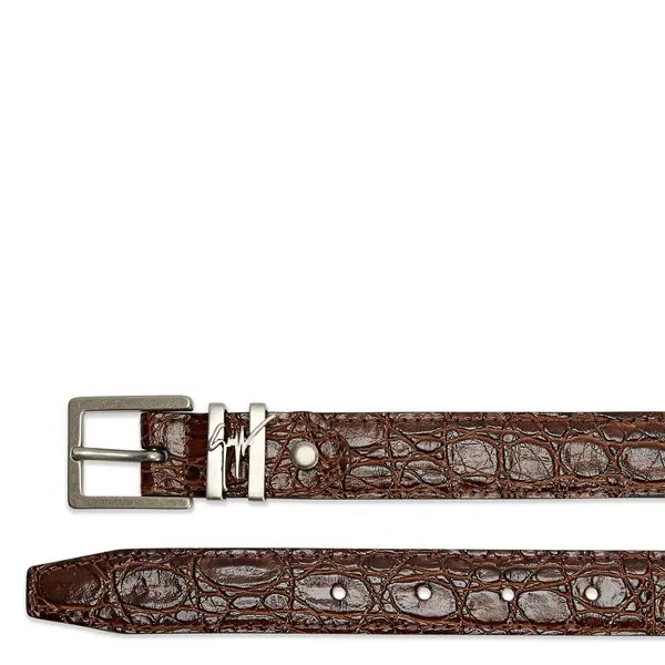 GIUSEPPE ZANOTTI Teodore Leather Belt - Brown