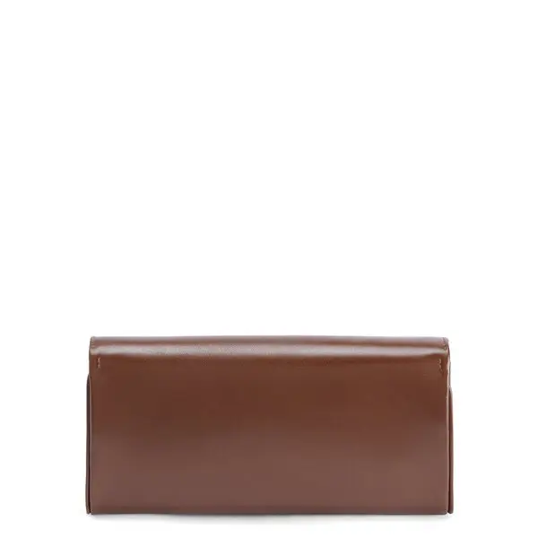 GIUSEPPE ZANOTTI Flutie Leather Clutch - Brown