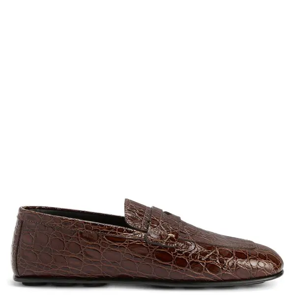 GIUSEPPE ZANOTTI Cristophe Crocodile-print Loafers