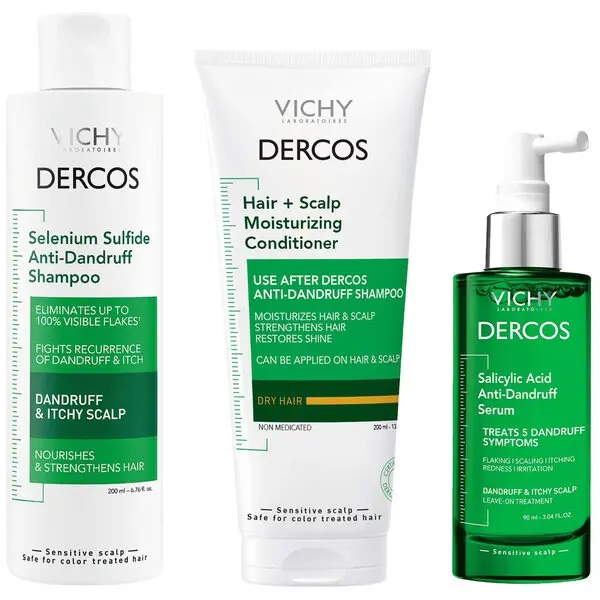 VICHY Dercos Anti-dandruff Routine With Hydrating Scalp Treatment Serum - One-color