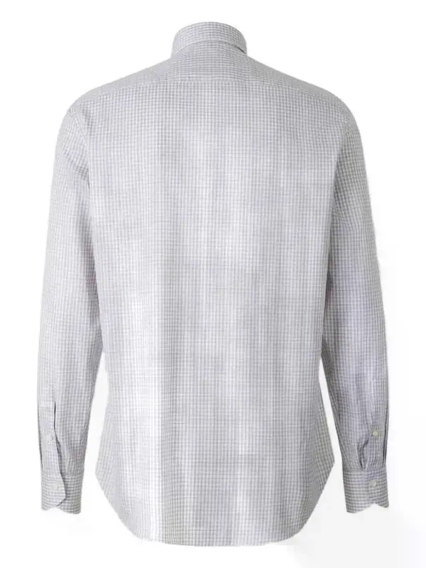 Canali Checked Long-sleeved Shirt