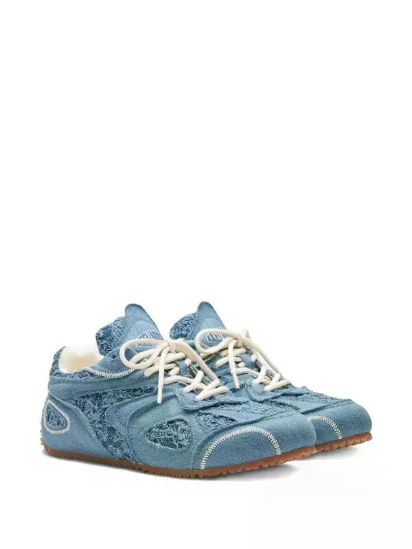 Axel Arigato Slow Runner Frayed Denim Low-top Sneakers - Blue