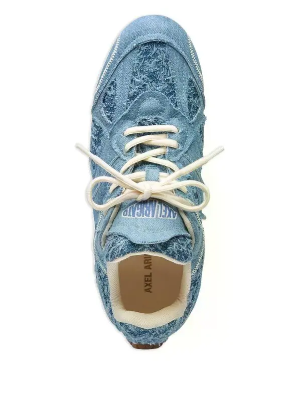 Axel Arigato Slow Runner Frayed Denim Low-top Sneakers - Blue