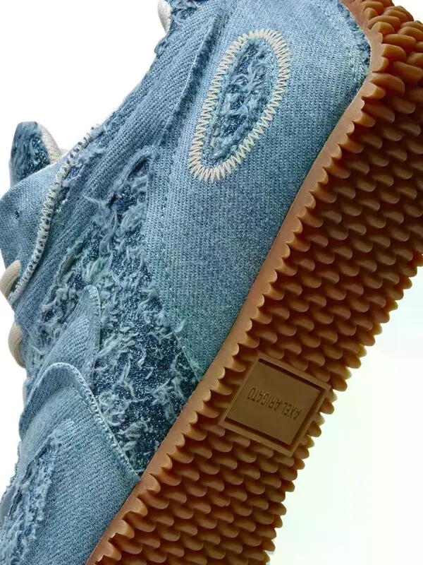 Axel Arigato Slow Runner Frayed Denim Low-top Sneakers - Blue