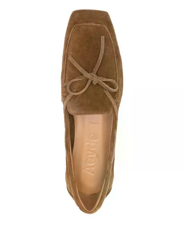 AeydĒ Jasper Bow-detail Loafers - Brown