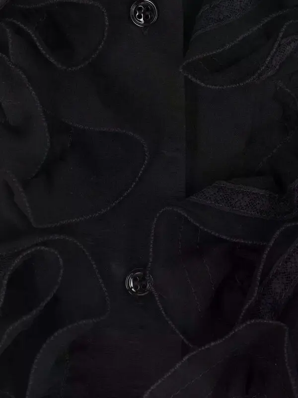 Ermanno Scervino Ruffle-detail Shirt - Black