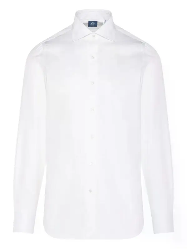 FINAMORE 1925 Long-sleeve Button-down Shirt - White