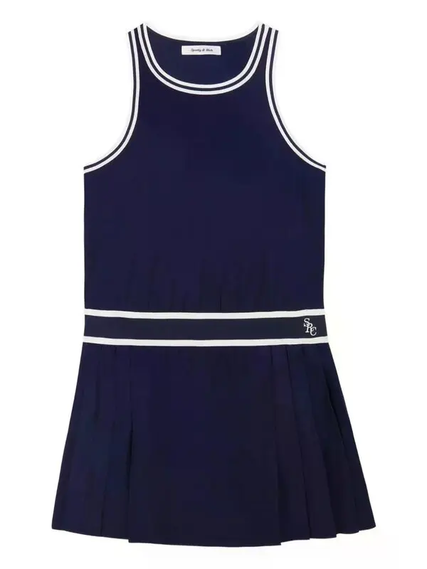 Sporty & Rich Pleated Mini Dress