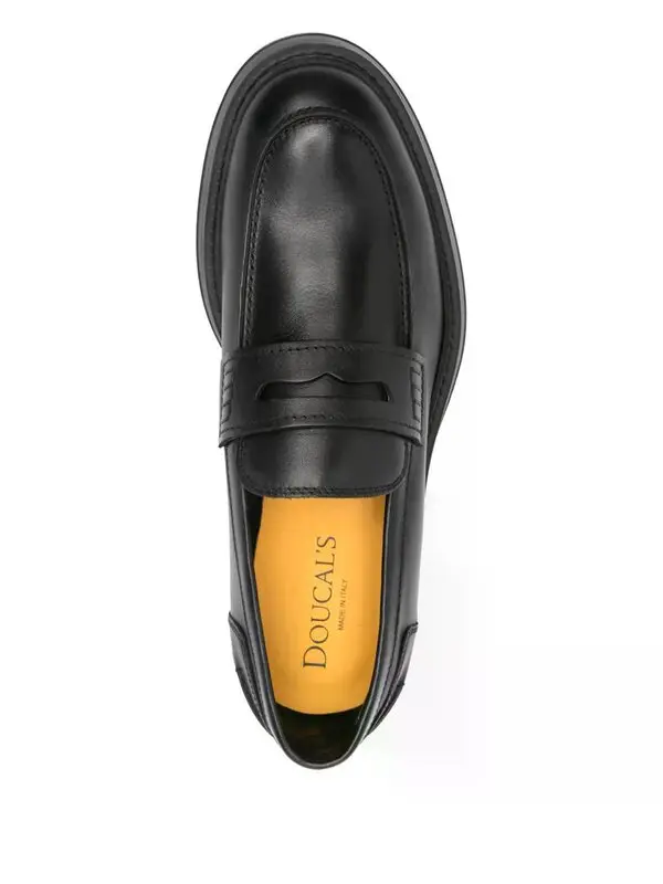 DOUCAL'S Penny-slot Leather Loafers