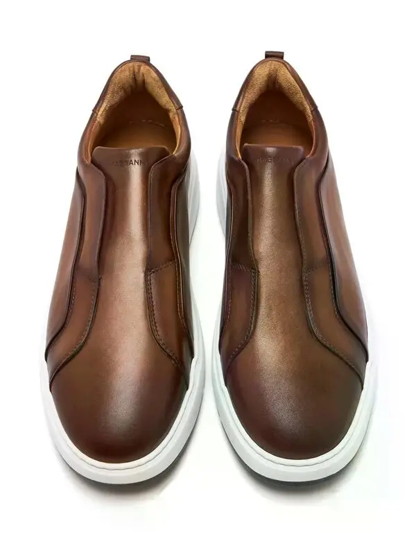 Magnanni Casaro Leather Slip-on Sneakers - Brown