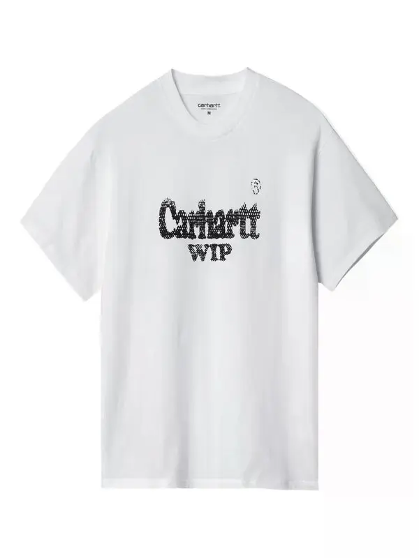 Carhartt Work In Progress Spree Halftone Logo-print Cotton T-shirt - White