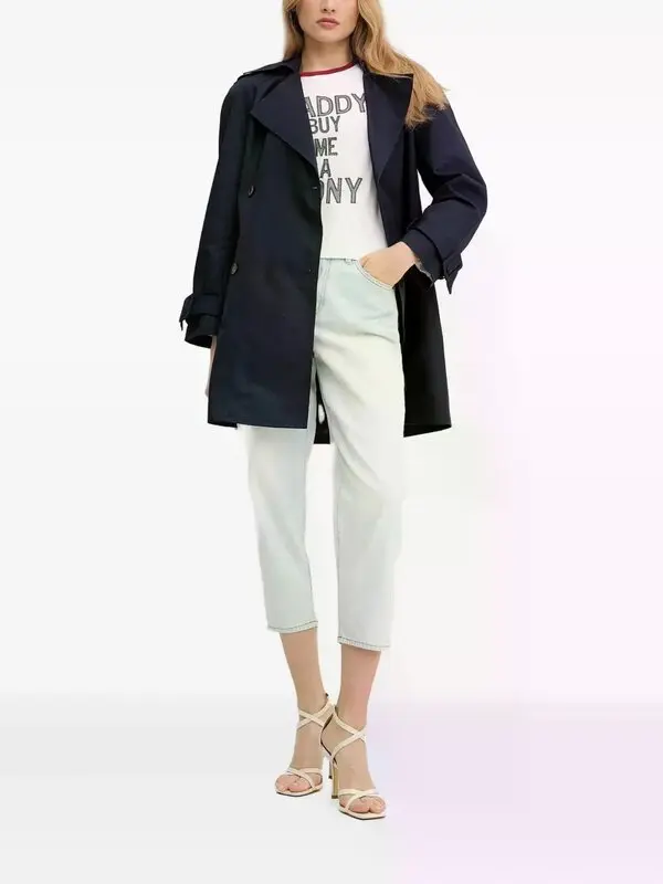 Pinko Belted Double-breasted Trench Coat