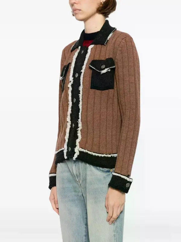 BARRIE Knitted Jacket - Brown