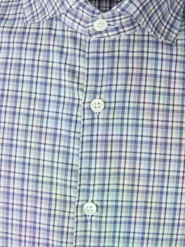 Canali Checked Button-fastening Shirt