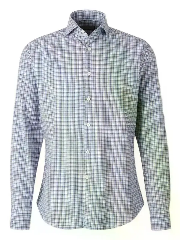 Canali Checked Button-fastening Shirt
