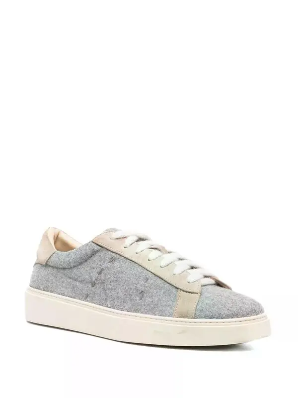 Eleventy Wool-blend Lace-up Sneakers