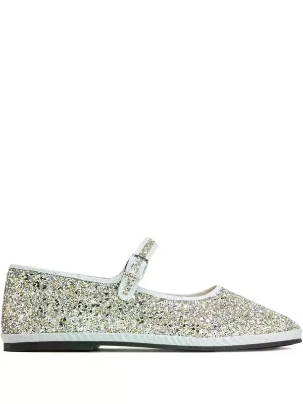 CAPULETTE Glitter-embellished Ballet Flats
