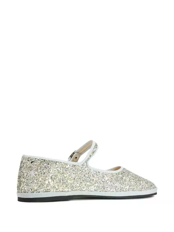 CAPULETTE Glitter-embellished Ballet Flats