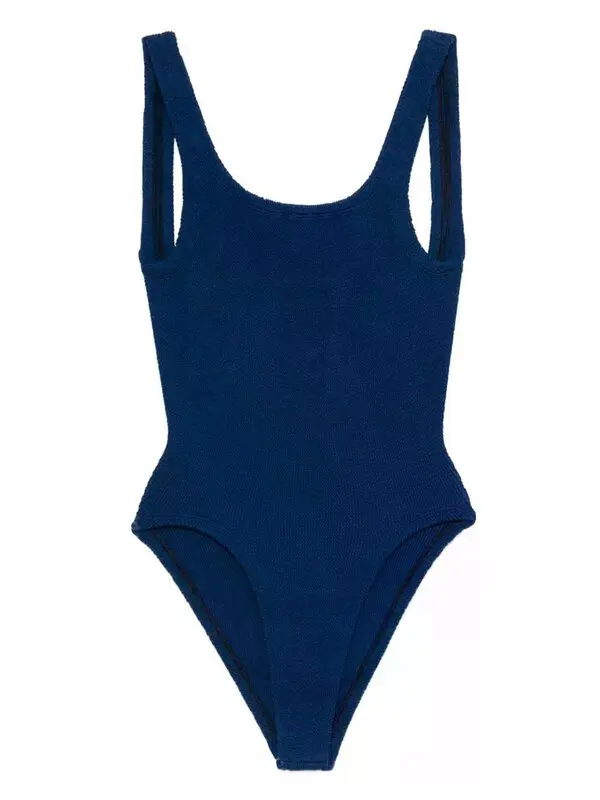 Hunza G Square-neck One-piece Swimsuit - Blue