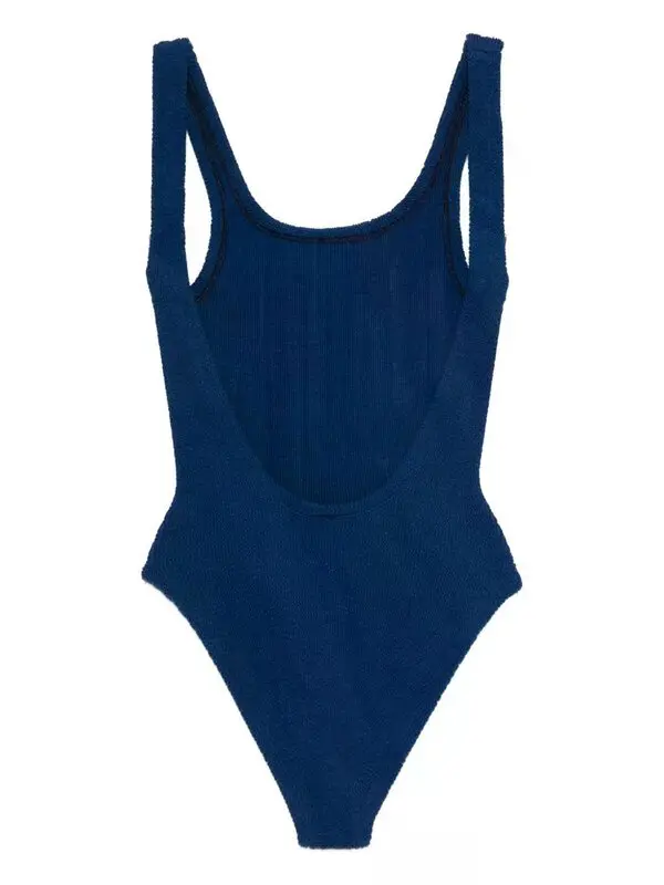 Hunza G Square-neck One-piece Swimsuit - Blue