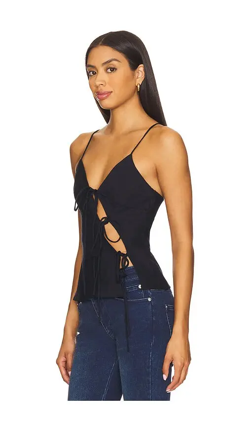 Lioness Mariah Cami Black Linen Blend - Navy
