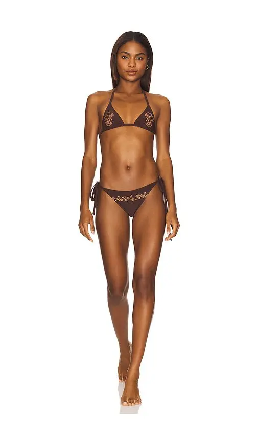 UNDERSTATED LEATHER String Bikini Set - Black