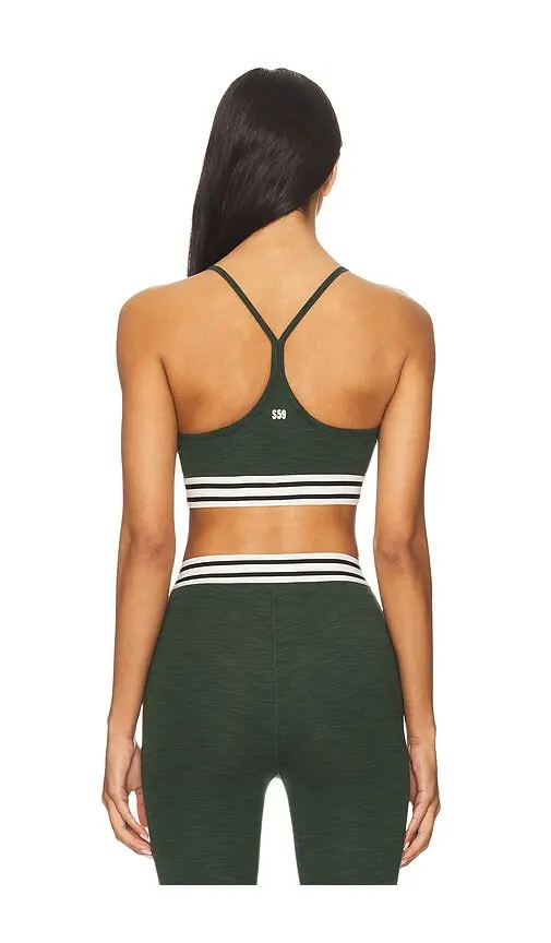 Splits59 Cali Active Rib Sports Bra In Dark Green - Heather Military