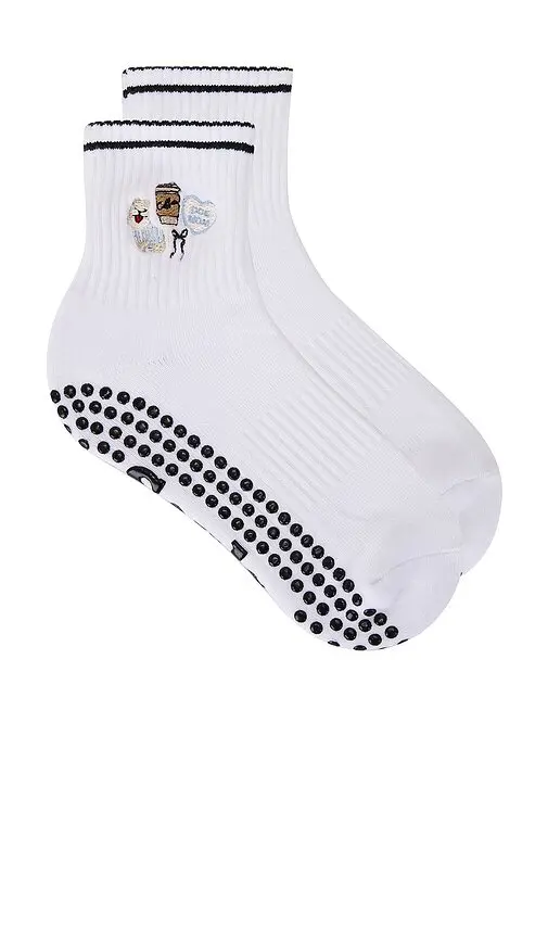 SOULS. Dog Mom Grip Socks - White