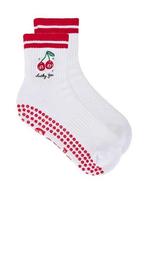 SOULS. Lucky You Grip Socks - White
