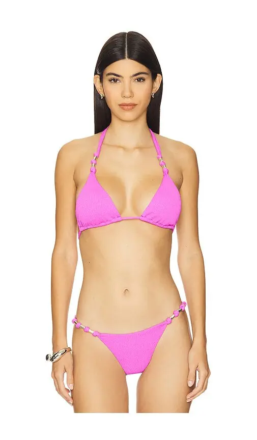 VIX PAULA HERMANNY Paula Triangle Bikini Top - Firenze French Rose