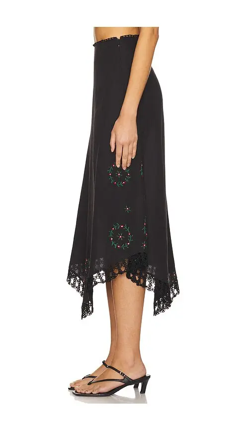 Rixo Imola Embroidered Skirt