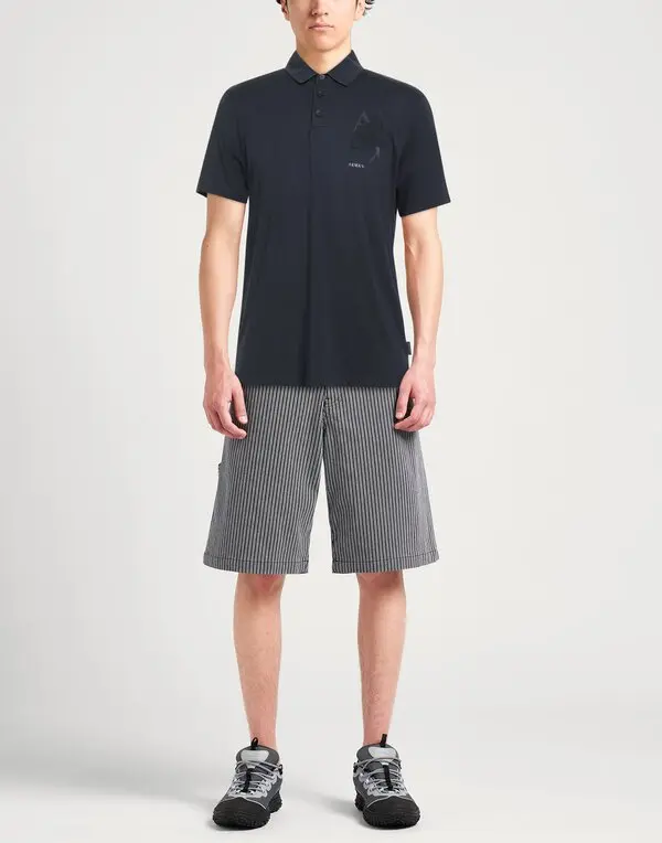 Armani Exchange Polo Shirt Size Cotton, Elastane - Navy