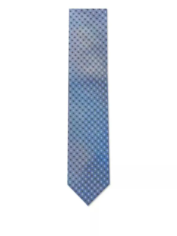 Corneliani Geometric-pattern Necktie - Blue