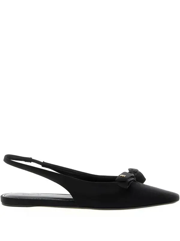 Balenciaga Nano Bow Slingback Flat Pumps